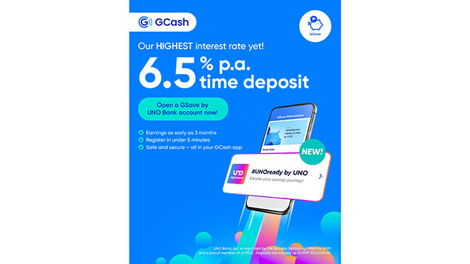 GCash, UNO Digital Bank offer highest interest rate of 6.5% p.a ...