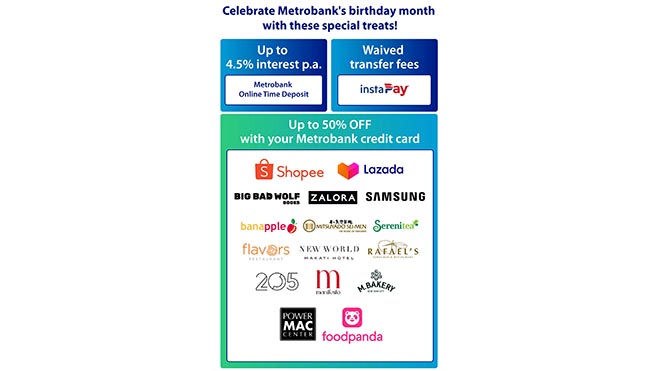 Metrobank celebrates birthday month with exciting treats to customers ...