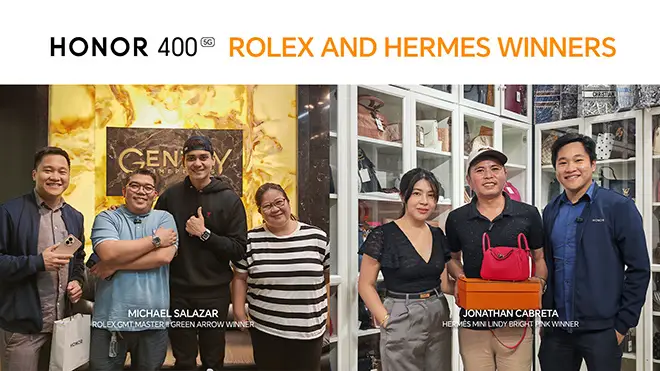 HONOR PH Officially Awards Rolex Watch and Hermes Bag to HONOR 400 5G ...